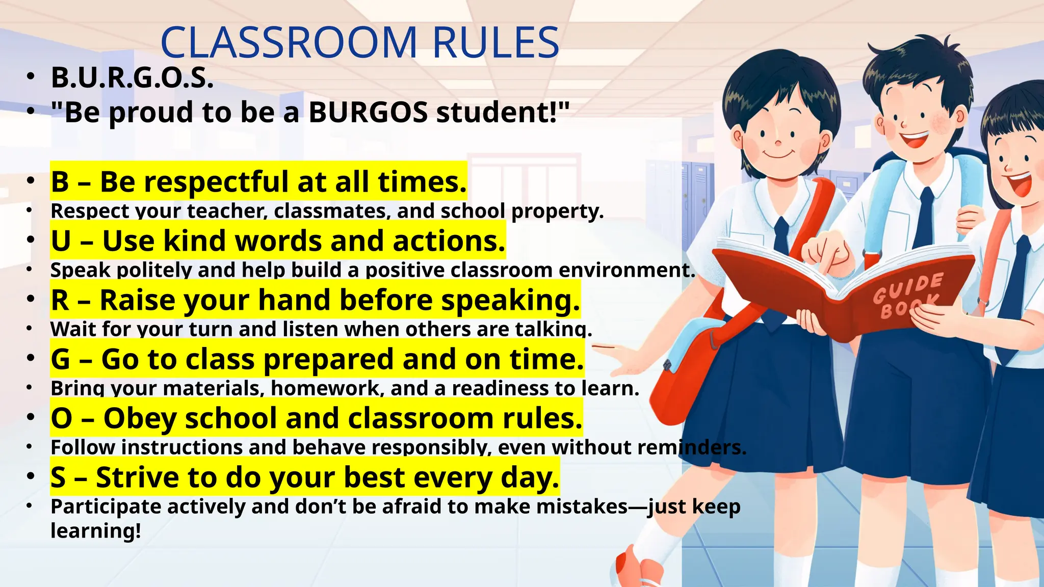 Classroom Orientation for FIRST day of school | PPTX