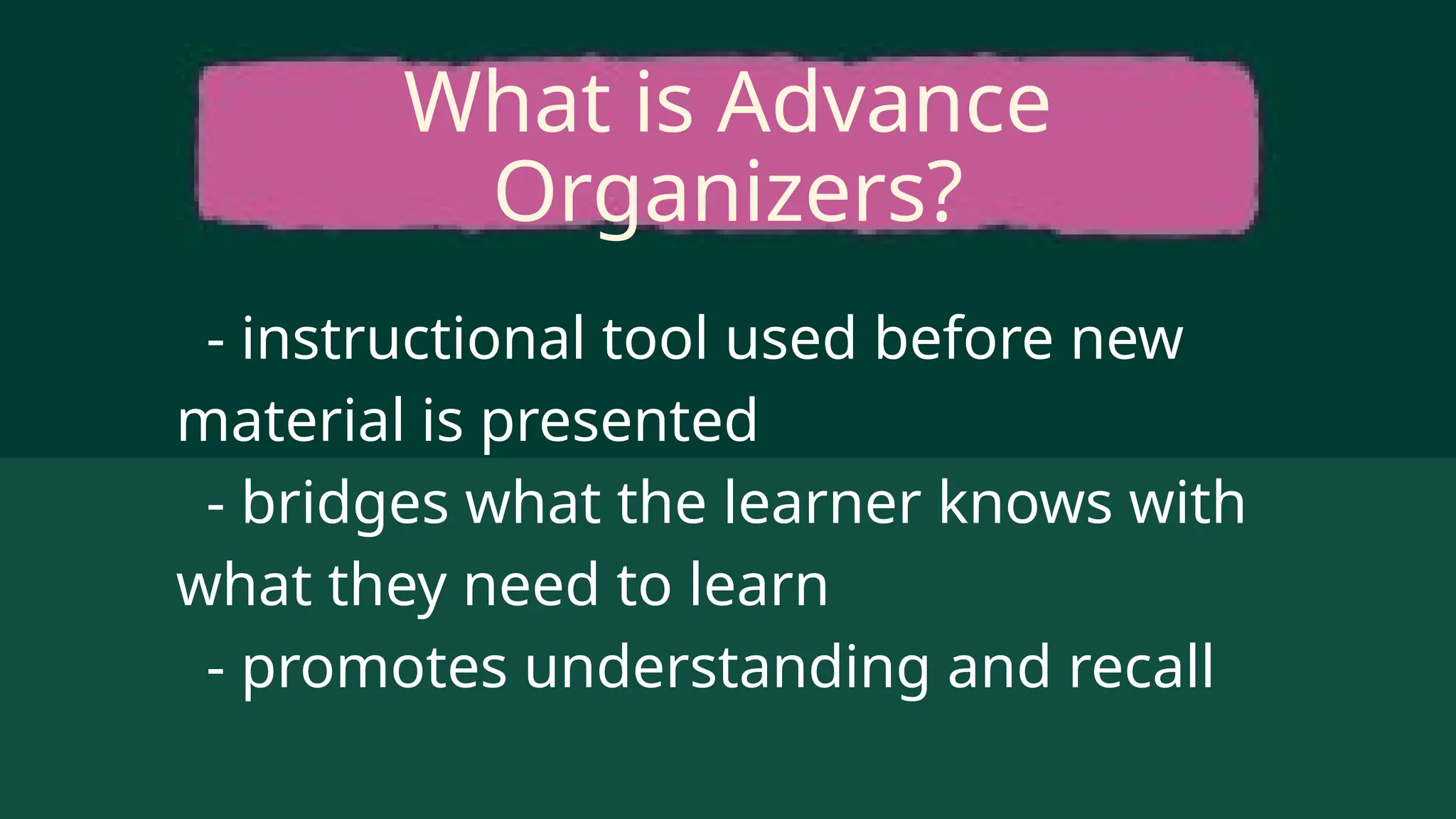 David Ausubel's Meaningful Verbal Learning-Advance Organizers | PPTX ...