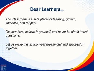 Comprehensive Orientation on the New Three-Term School Calendar and ...