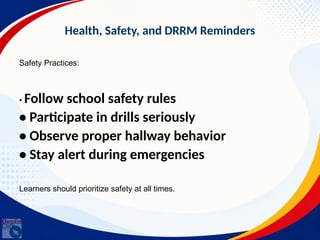 Comprehensive Orientation on the New Three-Term School Calendar and ...