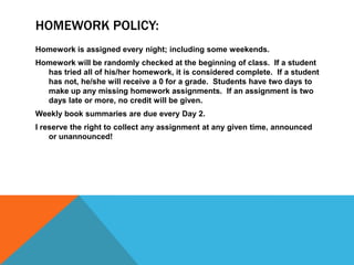 Classroom policy | PPT