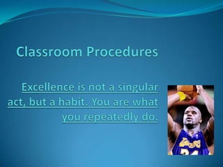 Classroom procedures | PPT
