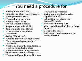Classroom procedures | PPTX