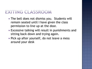 Classroom procedures | PPT