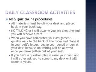 Classroom procedures | PPTX