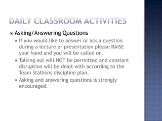 Classroom procedures | PPT