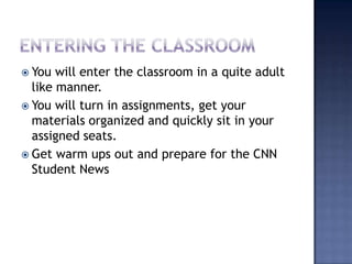 Classroom procedures | PPTX