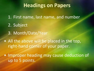 Classroom procedures First days | PPTX