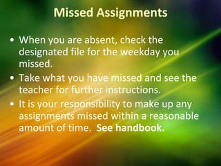 Classroom procedures First days | PPTX