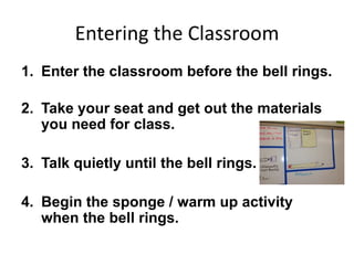 Classroom procedures web | PPT