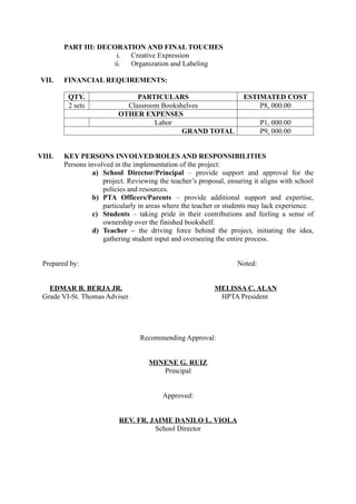 CLASSROOM PROJECT PROPOSAL in class.docx