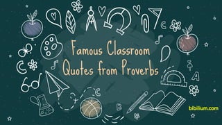 51 Famous Classroom Quotes from the Book of Proverbs to Inspire ...