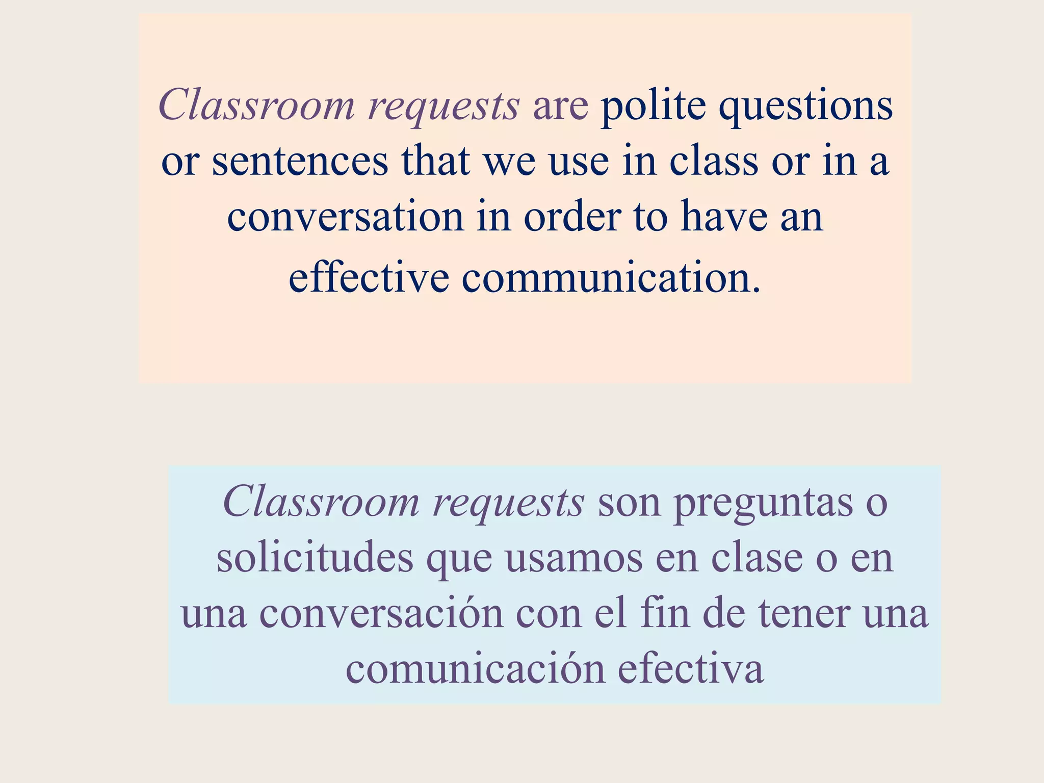 Classroom requests | PPT