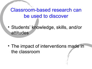 Classroom Research | PPT