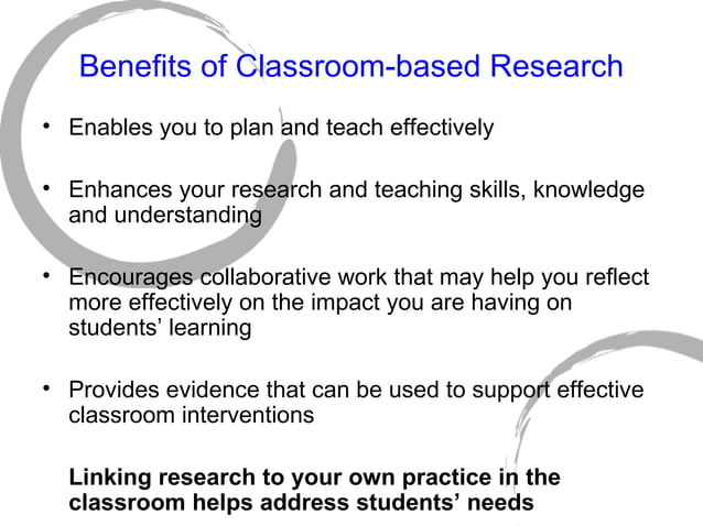 Classroom Research | PPT | Educational Assessment | Education