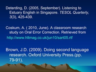 Classroom research error correction (2) | PPT