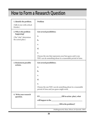 Classroom research workshop handouts | PDF