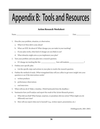 Classroom research workshop handouts | PDF