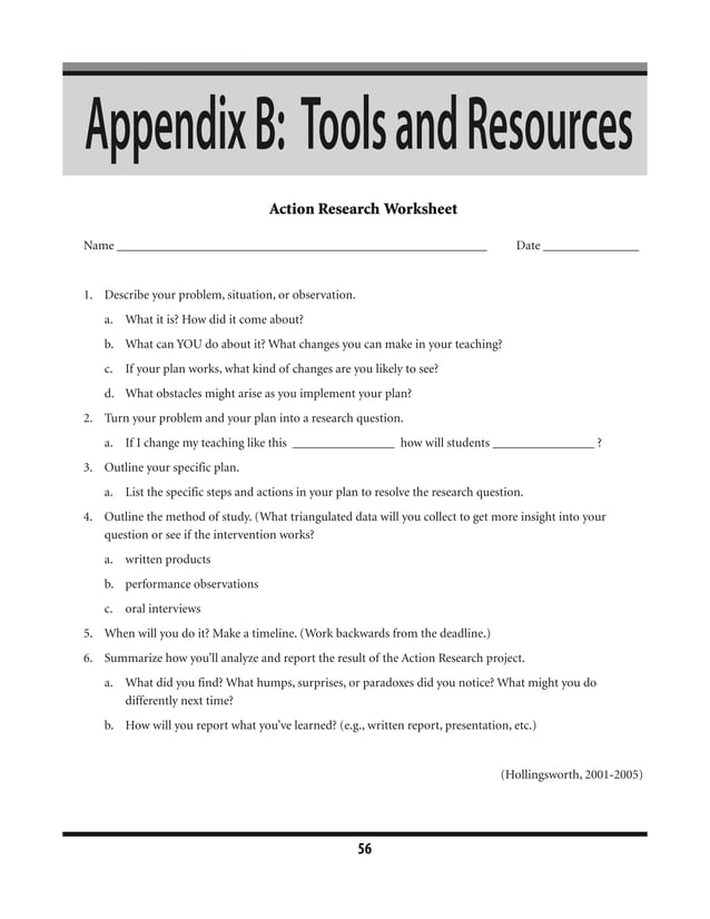 Classroom research workshop handouts | PDF