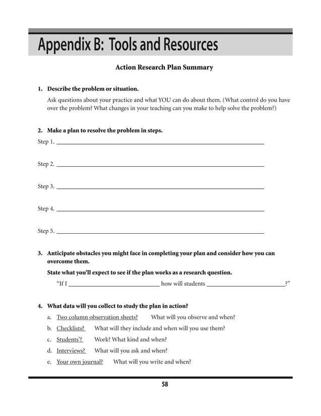 Classroom research workshop handouts | PDF