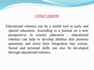 Classroom robotics ppt-sangeetha | PPT