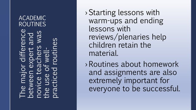 Classroom routines | PPTX