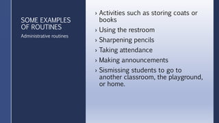Classroom routines | PPTX