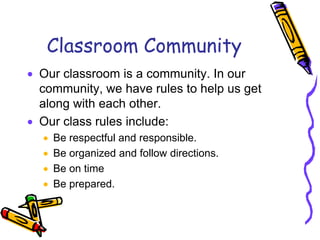 Classroom rules 2011-2012 | PPTX | Homework and Study | Education