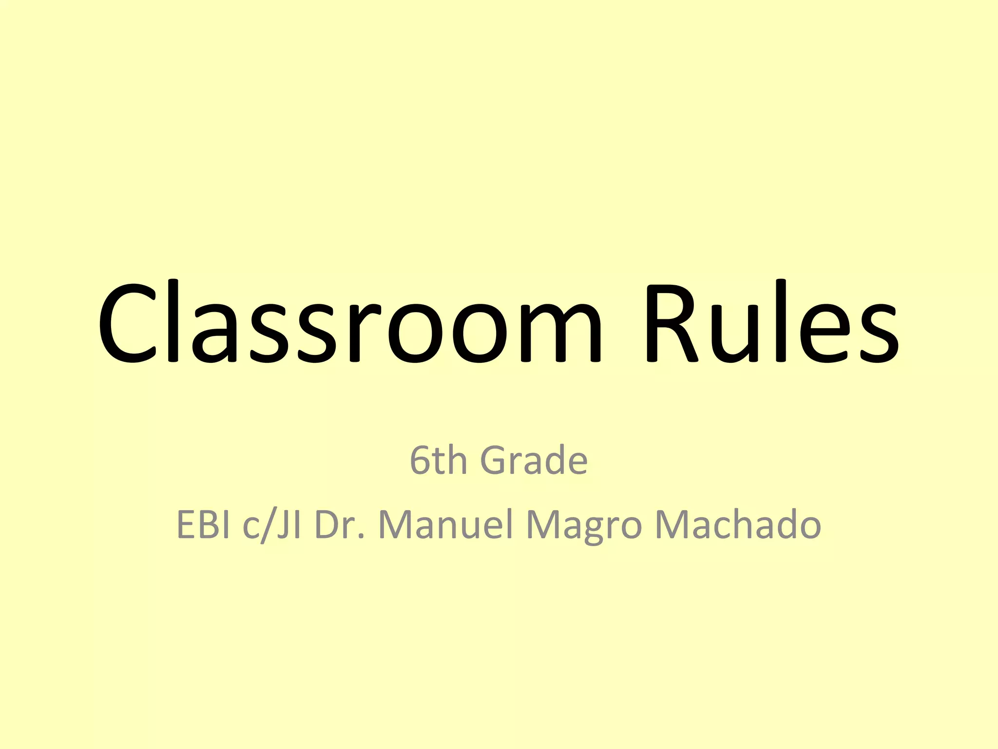 Classroom rules | PPT
