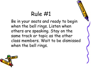 Classroom rules | PPT | Secondary Education | Education