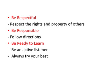 Classroom rules | PPTX