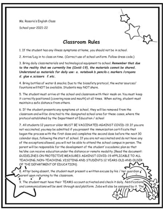 Classroom rules | PDF