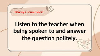 Classroom Rules for Students PowerPoint Presentation | PPTX