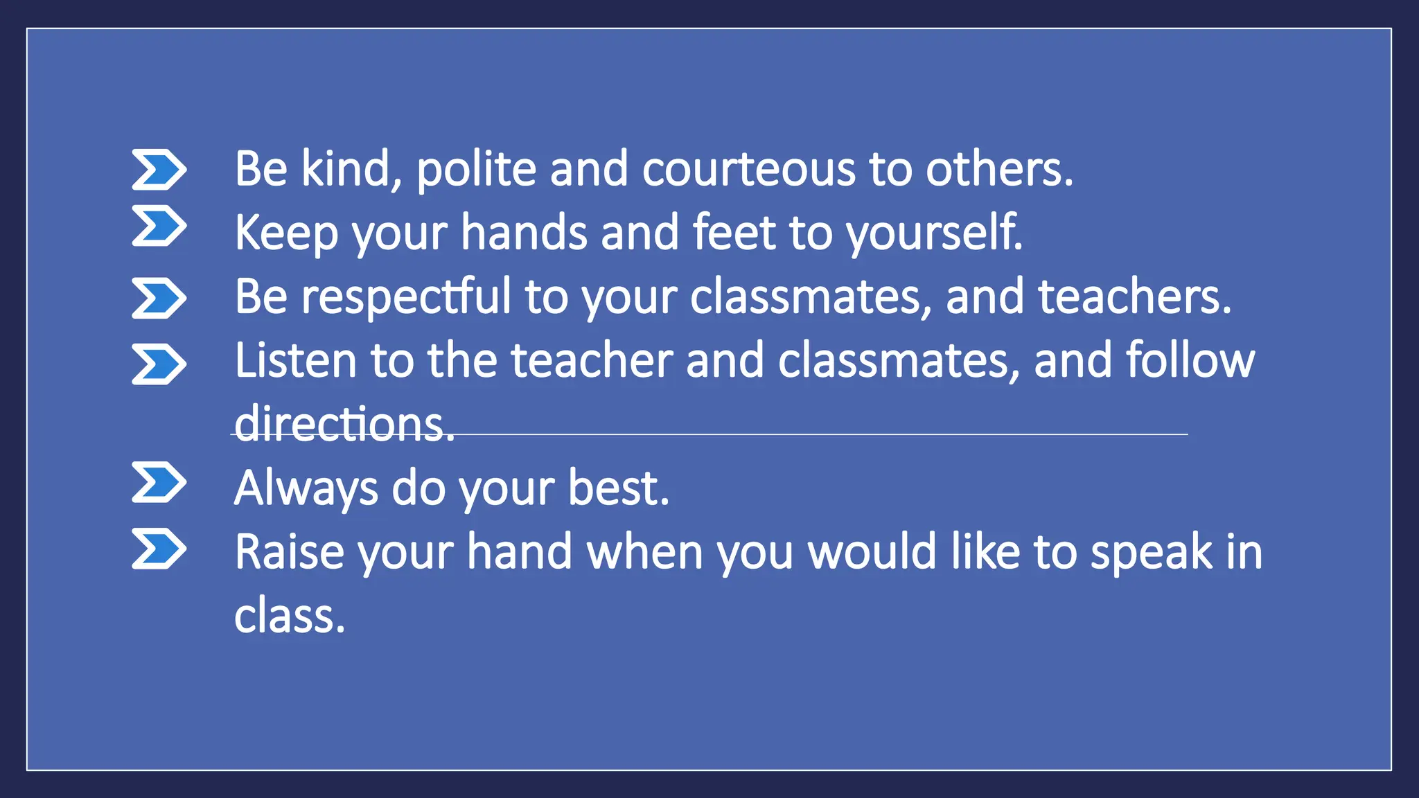 classroom rules policy in science in demo teaching. | PPT