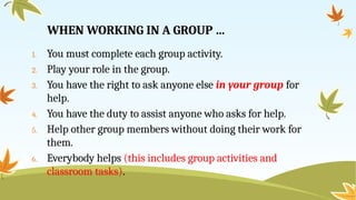 CLASSROOM RULES FOR STUDENTS TO BE USE FOR TEACHERS | PPTX