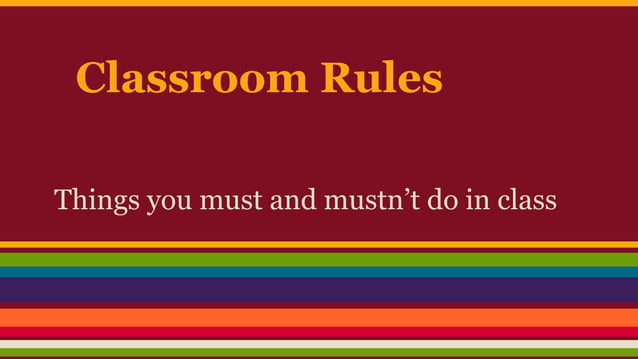 Classroom rules 6th e | PPT