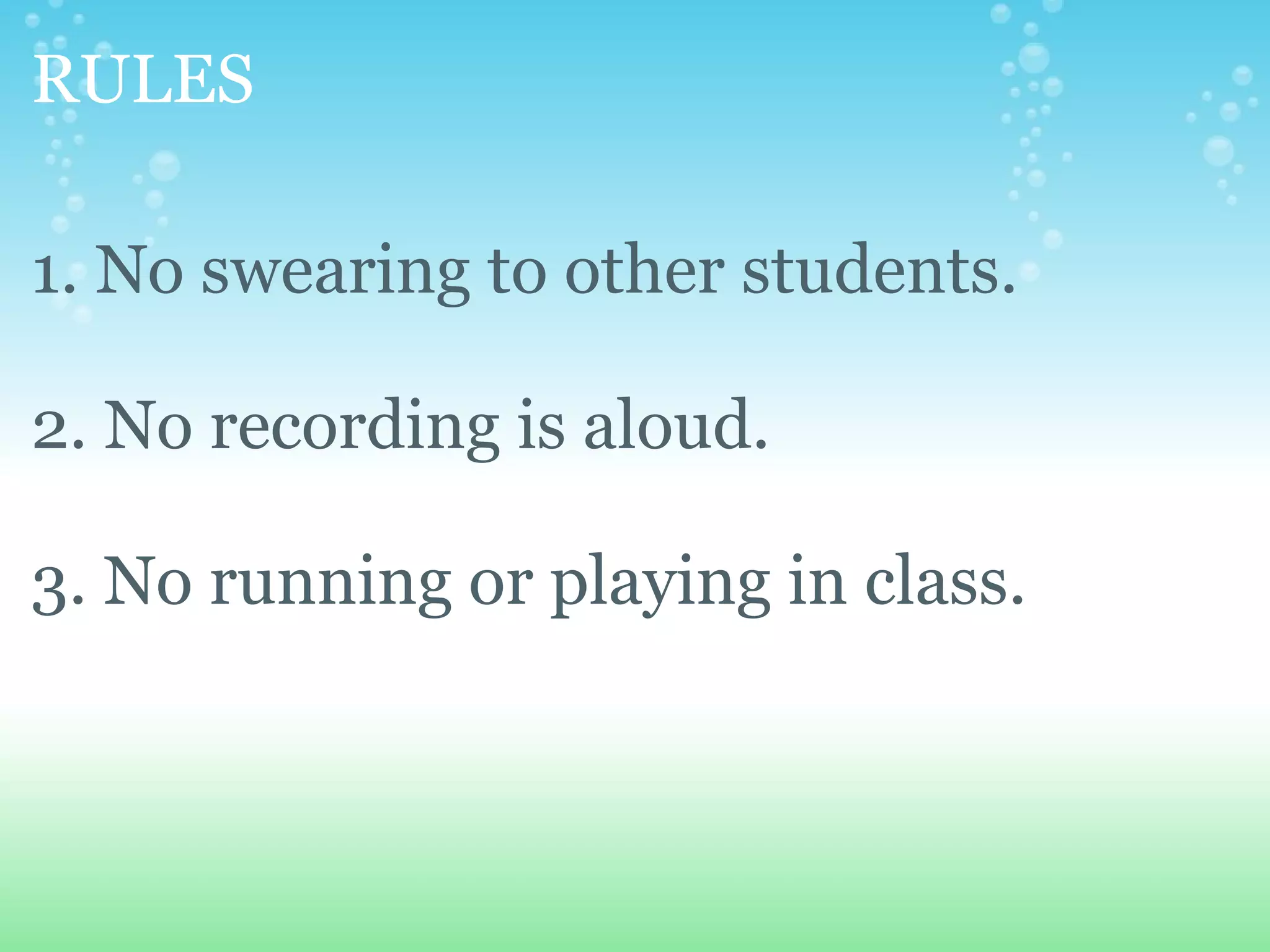 Classroom rules (1 | PPT