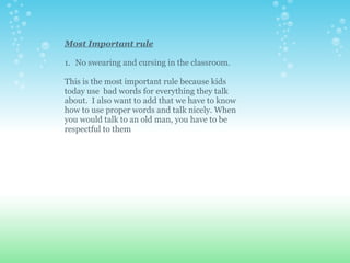 Classroom rules (1 | PPT