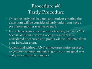 Classroom rules 2007 08 | PPT