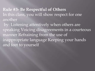 Classroom Rules And expectations power point | PPTX