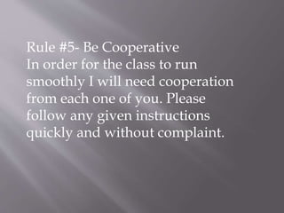 Classroom Rules And expectations power point | PPTX