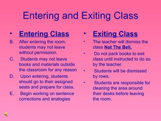 Classroom rules and procedures | PPT