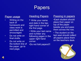 Classroom rules and procedures | PPT