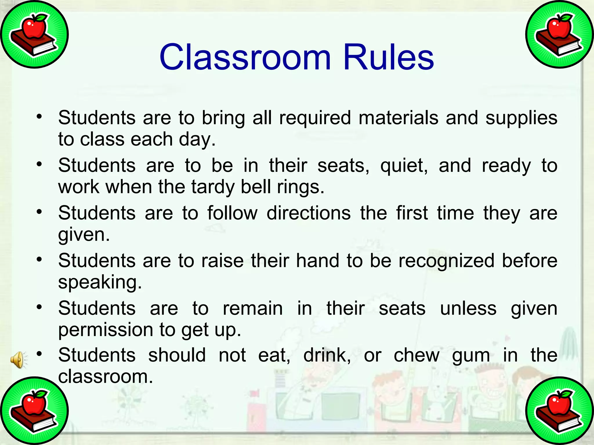 Classroom rules and procedures by ahmad jaenuri | PPT