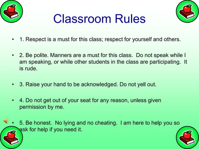 Classroom Rules and Procedures PPT.ppt