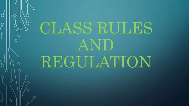 classroom rules and regulation for computer subject.pptx