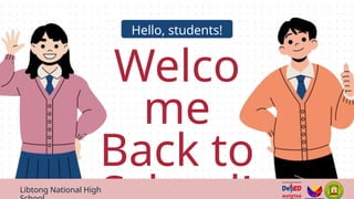 Classroom Rules Back to School Presentation in Red and Blue Cartoon and ...