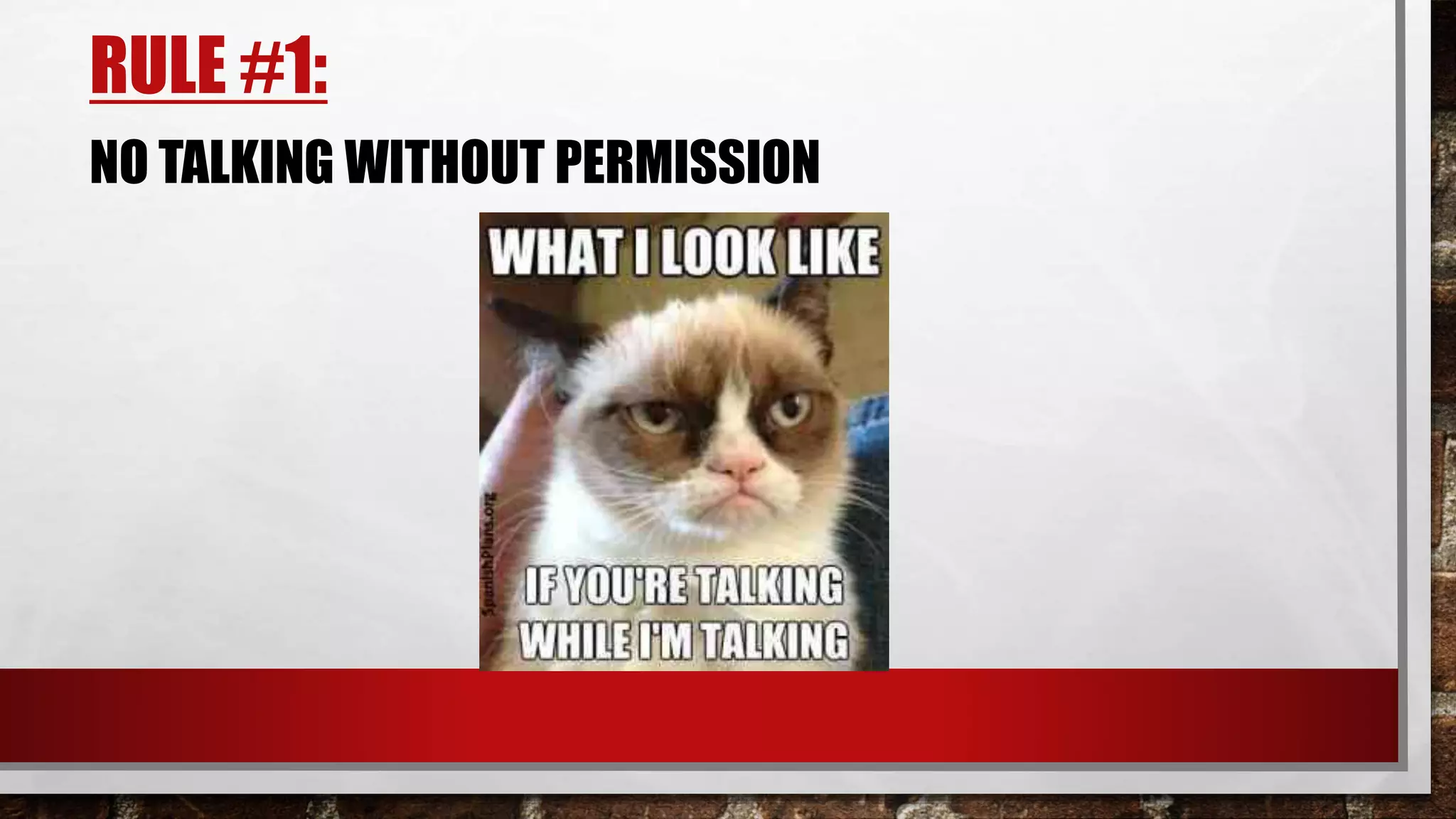 Classroom rules class 1 | PPTX