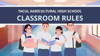 Classroom Rules Education Presentation in Blue Yellow White Flat ...