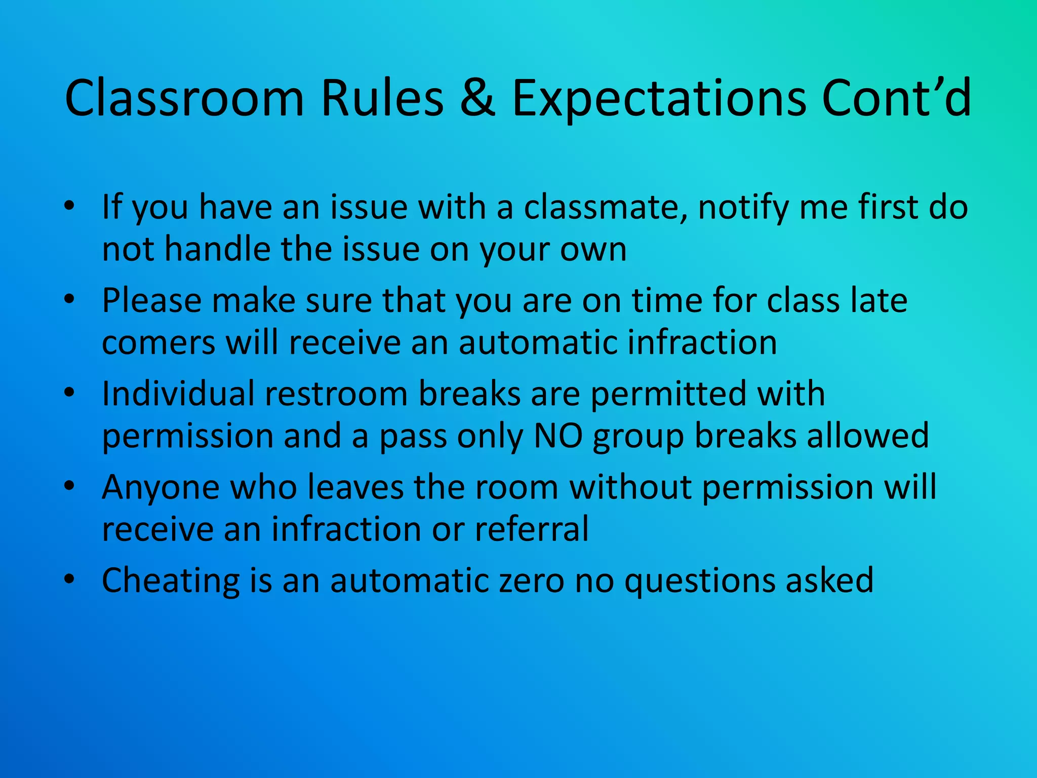 Classroom rules & expectations | PPTX